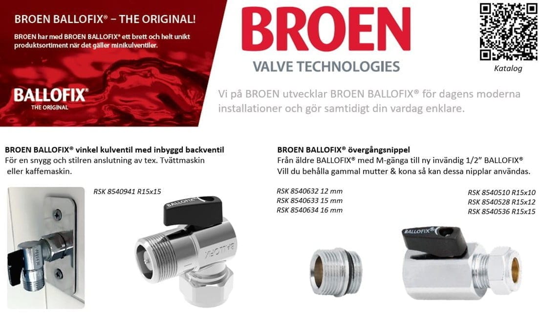 Våra smarta BROEN BALLOFIX® - Leverantörer och nyheter
